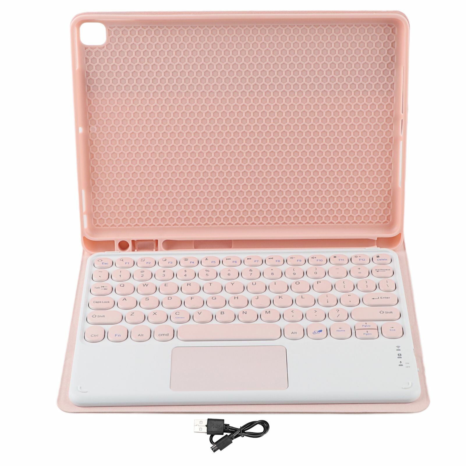 10" сенсорная клавиатура с силиконовым чехлом, розовая, для iPad