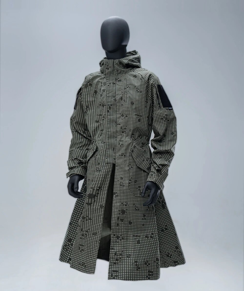 TRN-Tactical Crepe Shirt, улучшенное хлопковое белье, Свободное пальто, длинный плащ