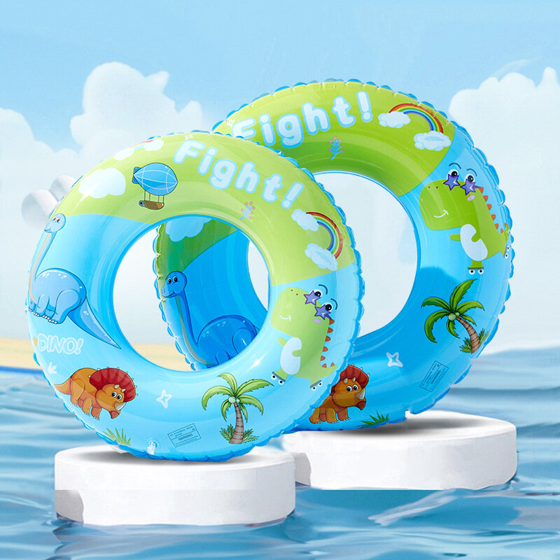 Кольцо для плавания "Маленький динозавр", для детей и взрослых, надувное, с мультяшным принтом