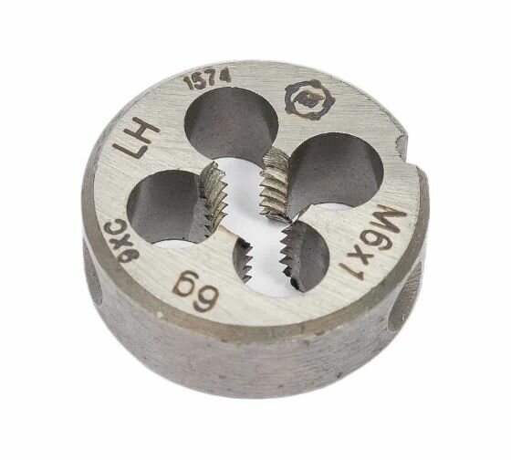 Плашка М 6х1,0 левая /LH/ круглая для метрической резьбы, класс точности 6g, сталь 9хс, гост 9740-71