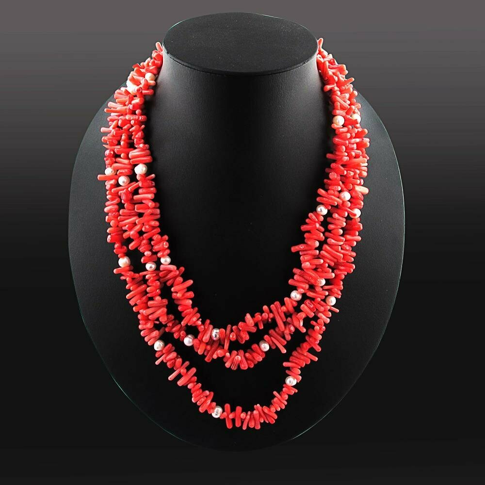 Колье, коралл