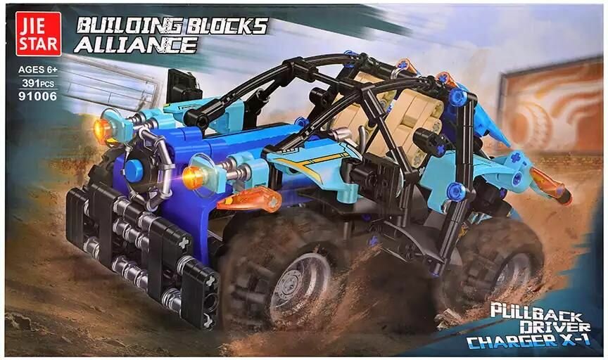 Конструктор Jie Star "Внедорожник", блочный, инерция, 391 деталь