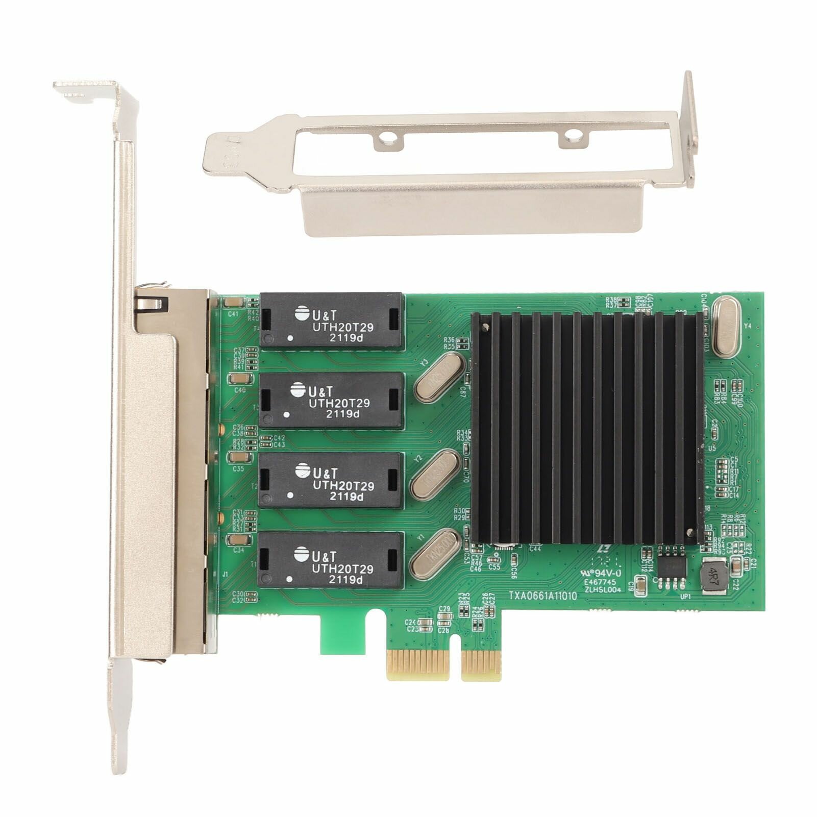 Сетевая карта 4-port, 1 Гбит/с, PCIe, для сервера/ПК