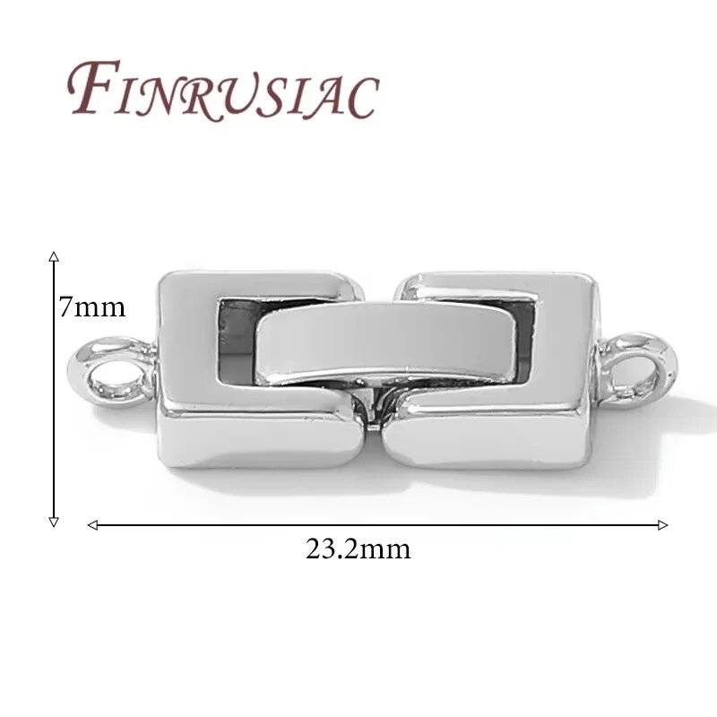 Замки для браслетов FINRUSIAC позолоченные 2 piece, Rhodium Plated