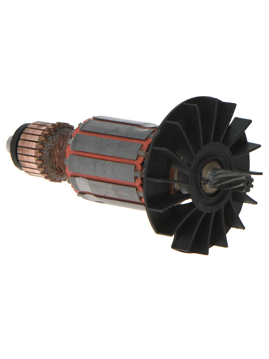 Ротор (Якорь) (L-130 мм, D-35 мм, 7 зубов, наклон влево) для перфоратора ELITECH П 0724РЭМ Промо (модификация 2017-2018)