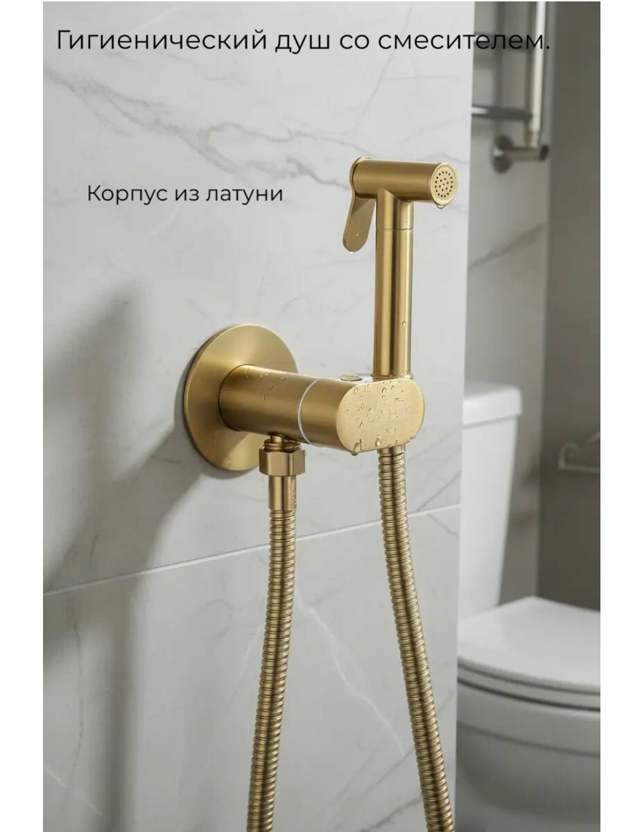 Смеситель с гигиеническим душем латунный D-LIN