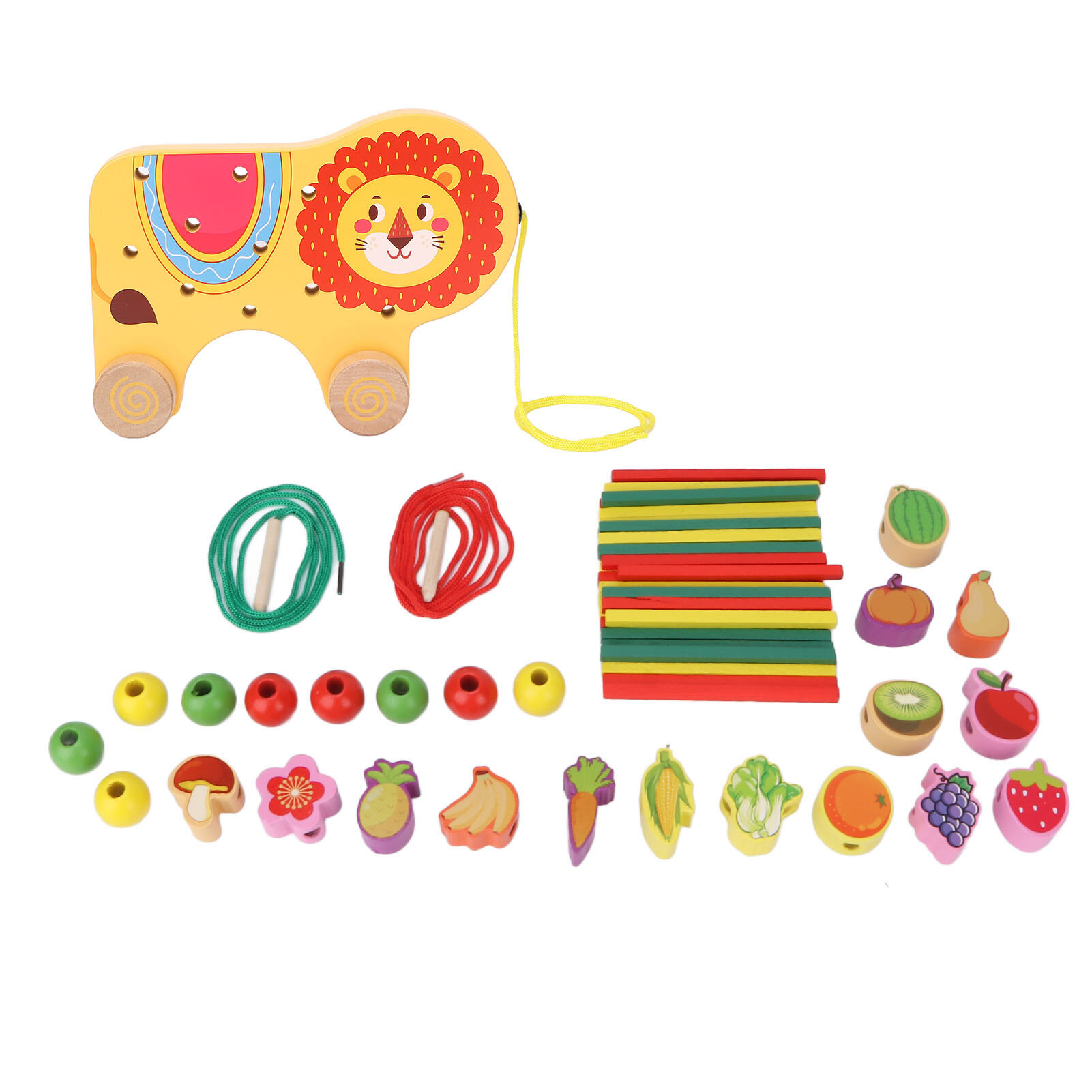 Развивающие деревянные игрушки с веревочками для детей, обучающие строительные блоки для сенсорного восприятия