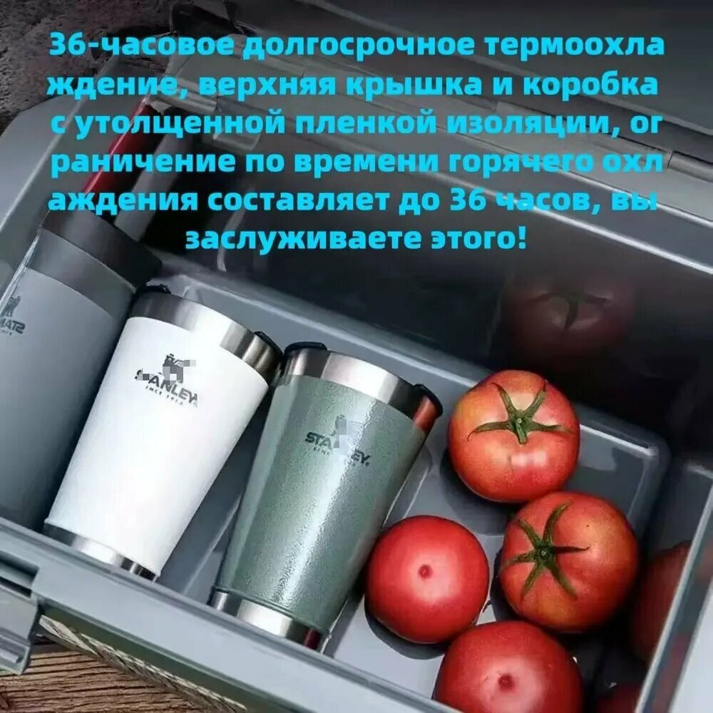 Термокружка "IKEA", нержавеющая сталь, 304, вакуумная технология, 0,5 л, зеленая — фото 1