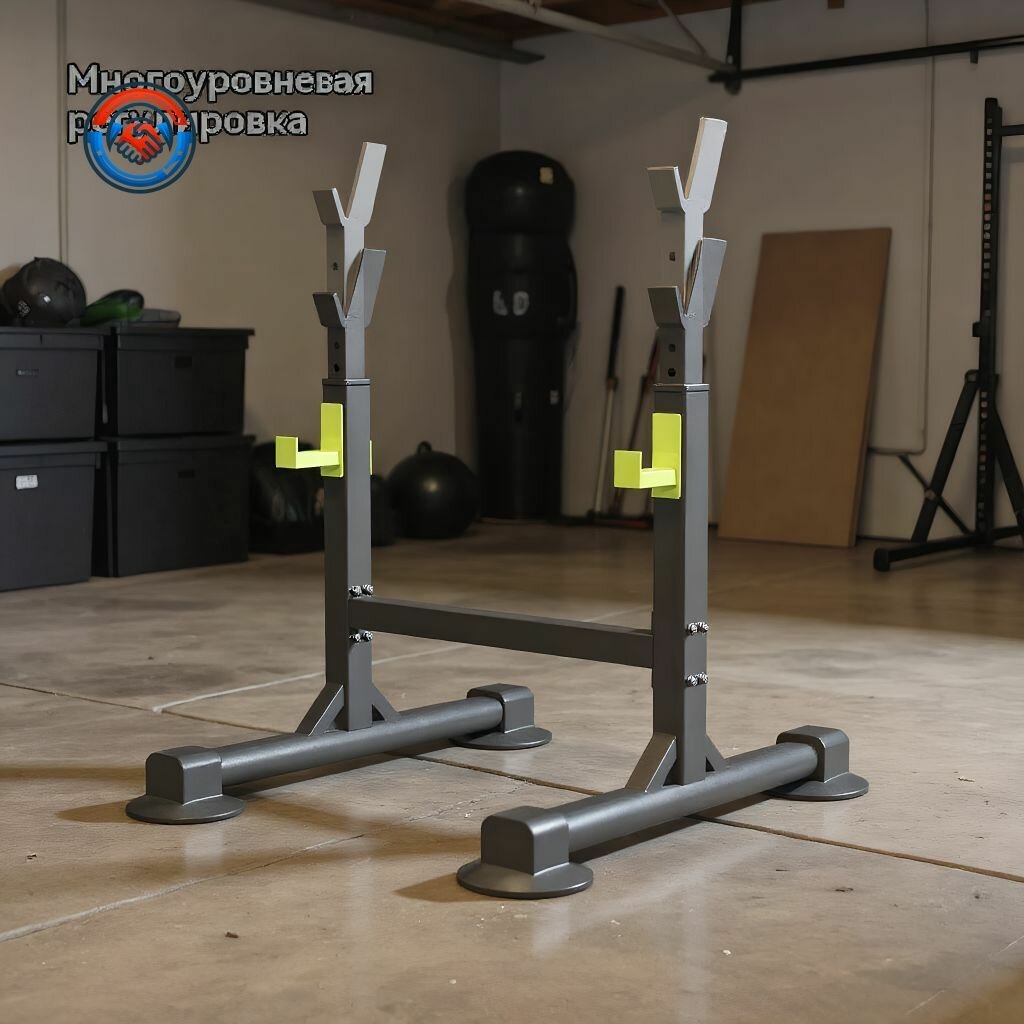 Силовая стойка для хранения штанг и гирь, многоуровневая металлическая стойка для домашнего спортзала, фитнес-студии, органайзер для спортинвентаря