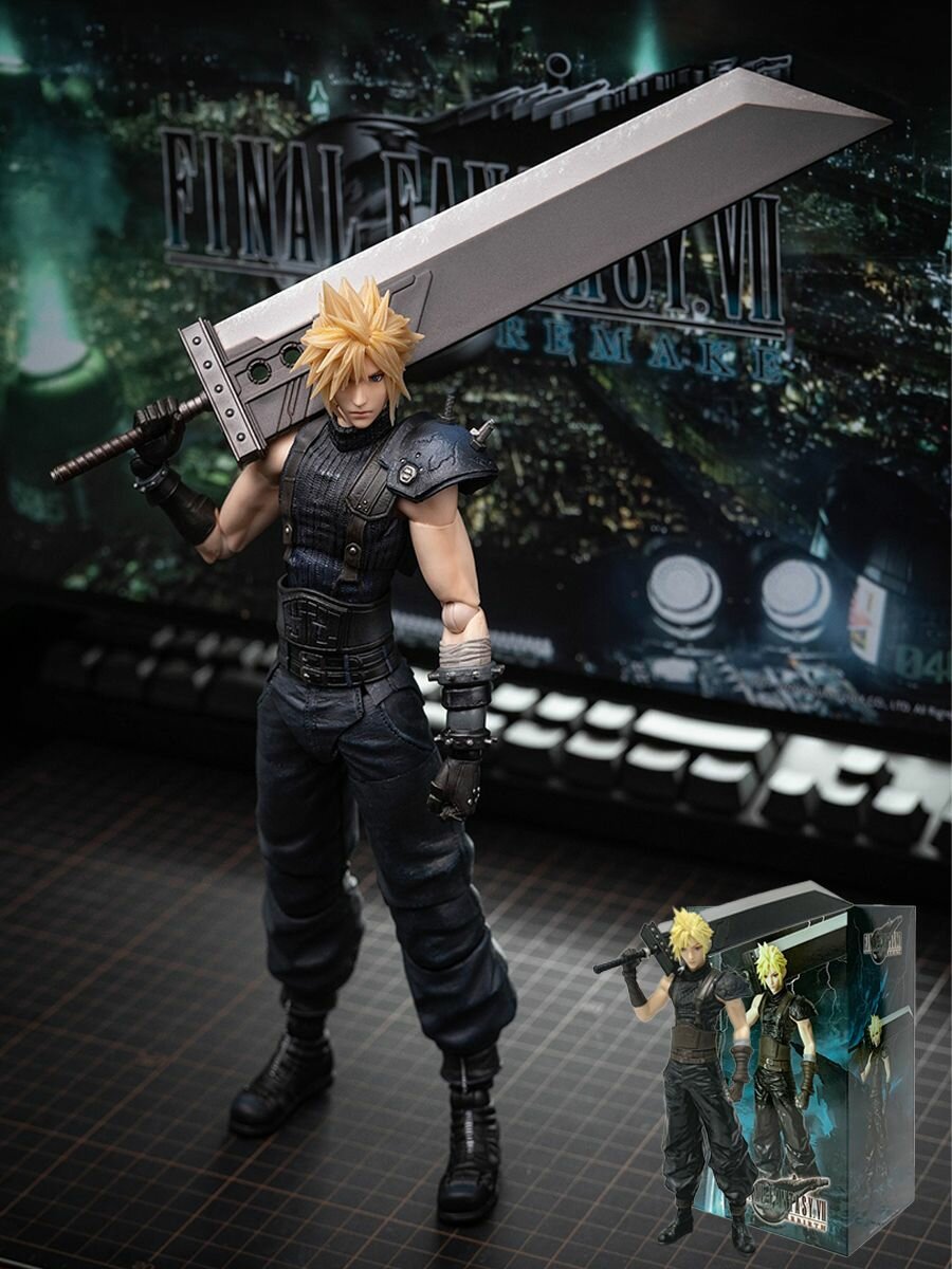 Фигурка Последняя фантазия VII Клауд Страйф / Final Fantasy VII Remake Cloud (23cm коробка)