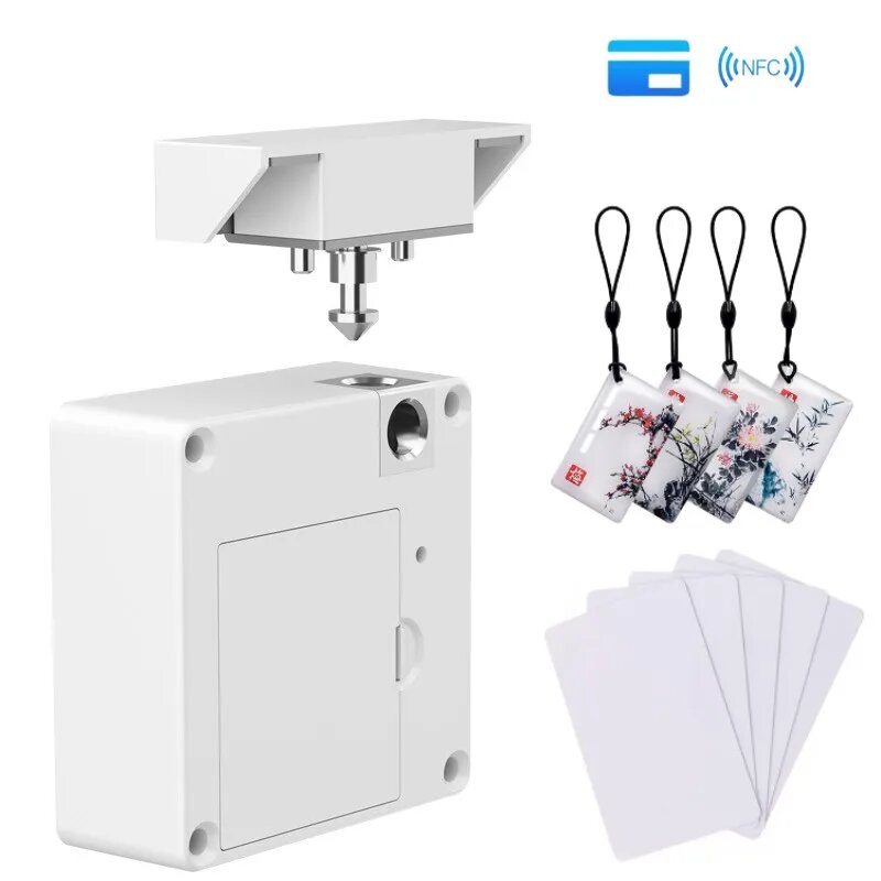 Умный электронный замок для шкафа NFC lock 5card 4keyforb