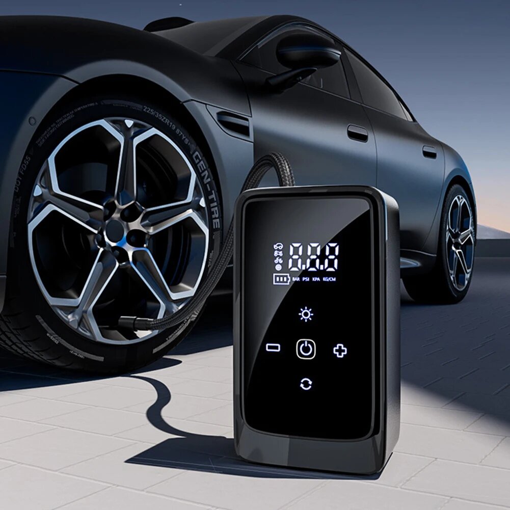 Портативный воздушный компрессор 140PSI Беспроводной велосипедный насос Воздушный насос для автомобиля, мотоцикла, велосипедных шариков и многого другого