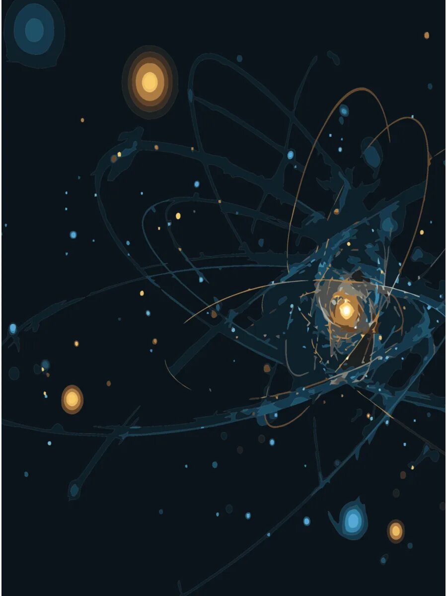 Картина по номерам 30x40 см физика