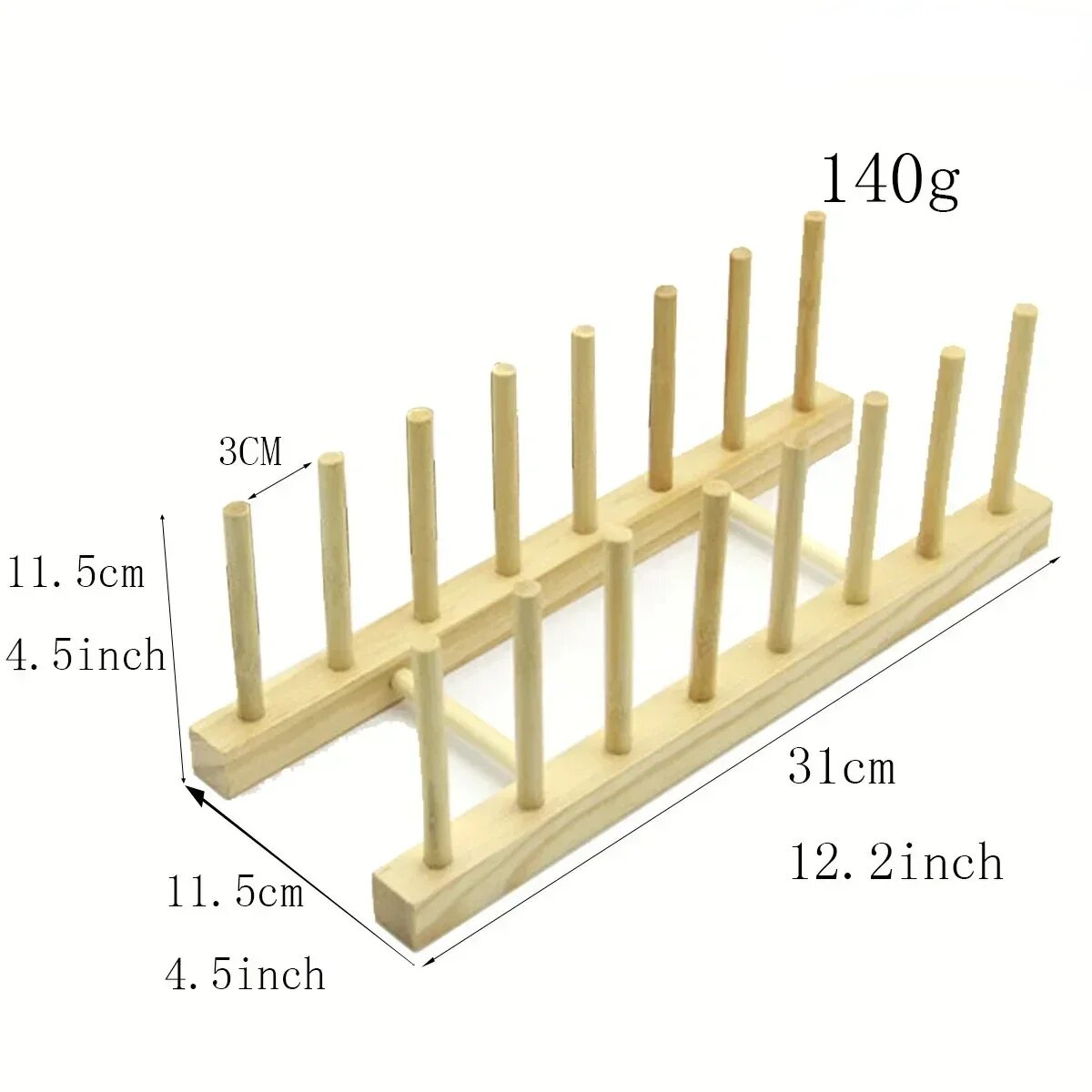 Деревянная складная полка для посуды E Wood color 7 grids