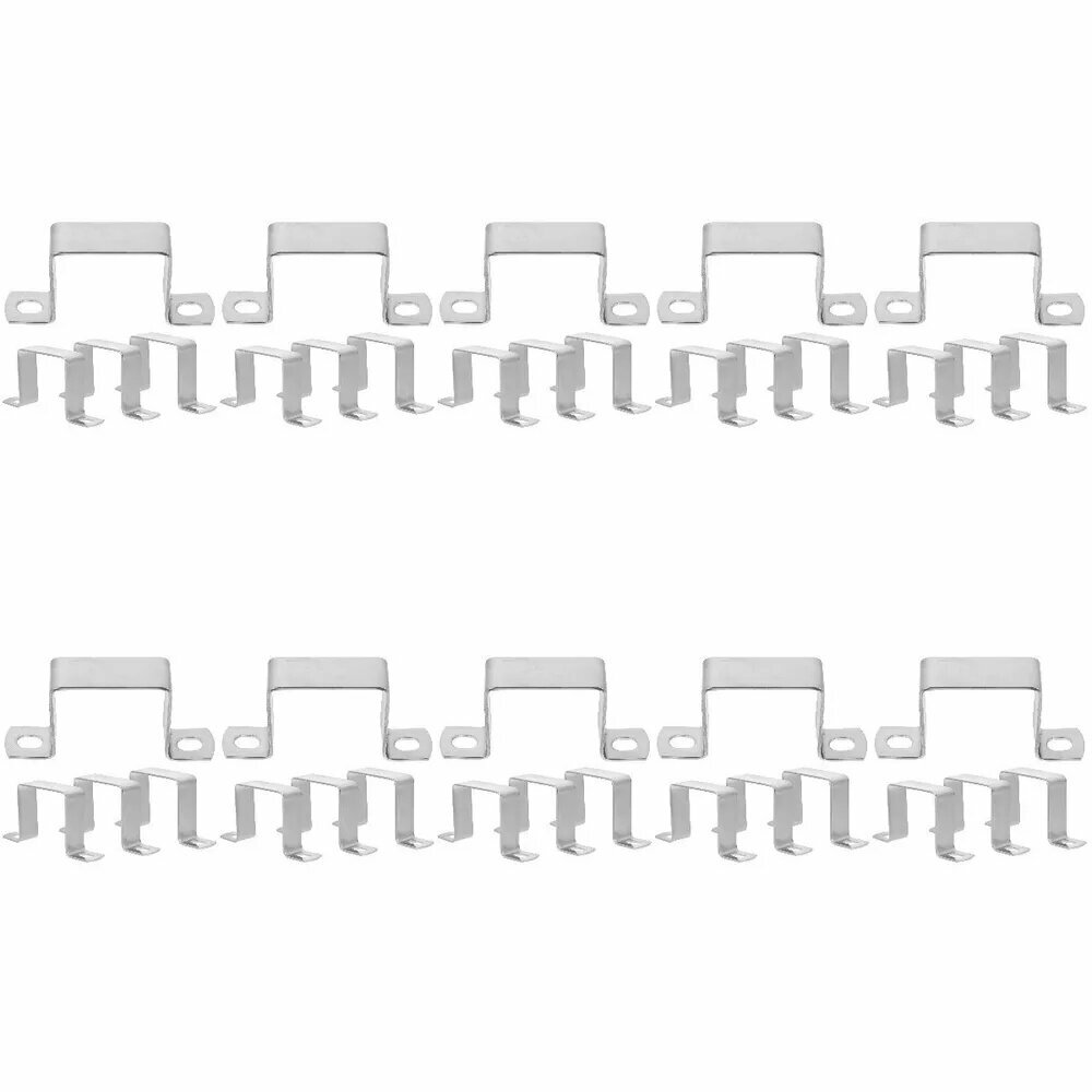 Набор из 40 хомутов из нержавеющей стали 304, квадратные трубные крепления для монтажа