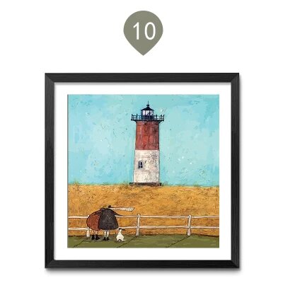 Винтажные скандинавские абстрактные пейзажи с собаками на холсте