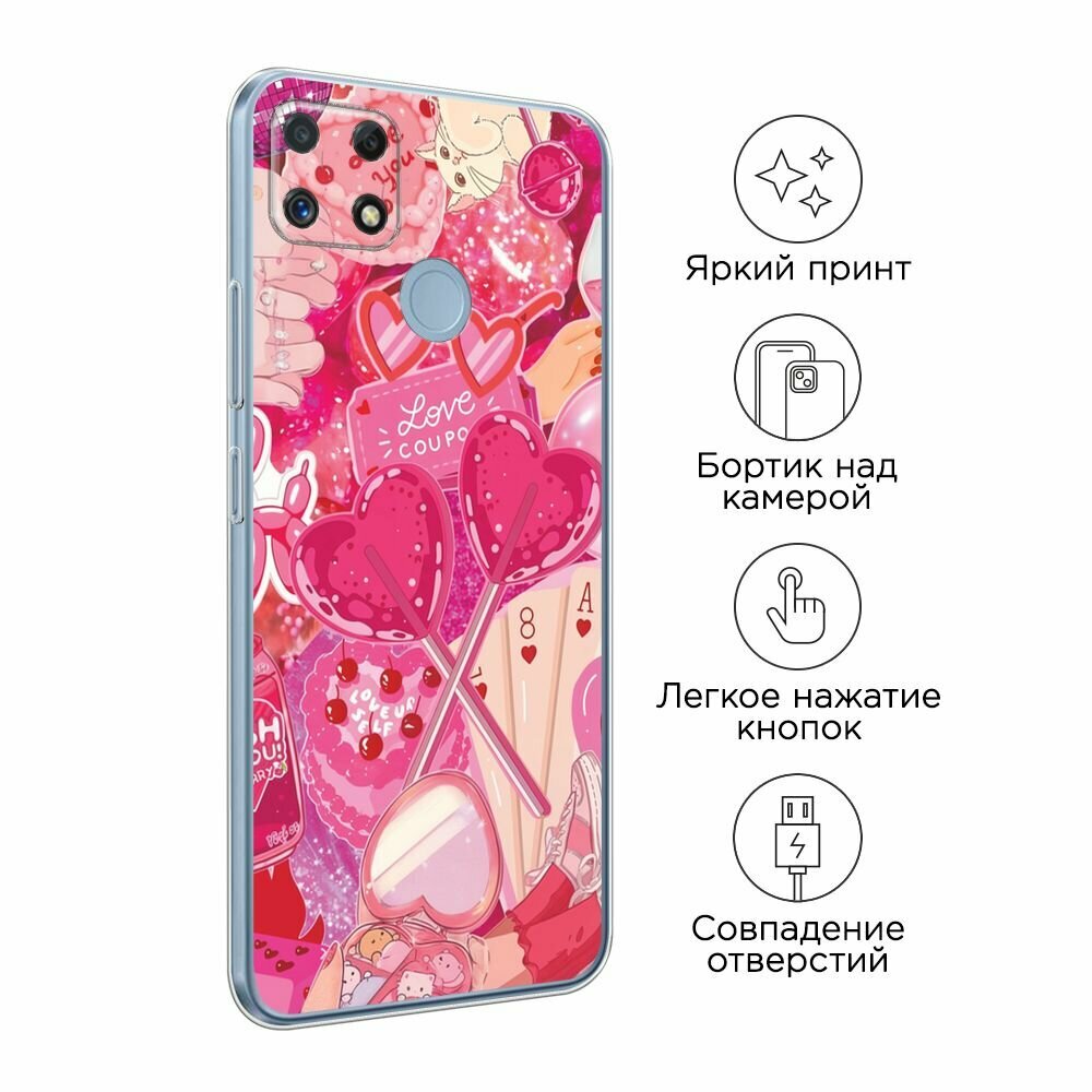 Чехол на Realme C25/C25s / Реалми С25/C25s с принтом "Love coupon - 14 февраля" — фото 1