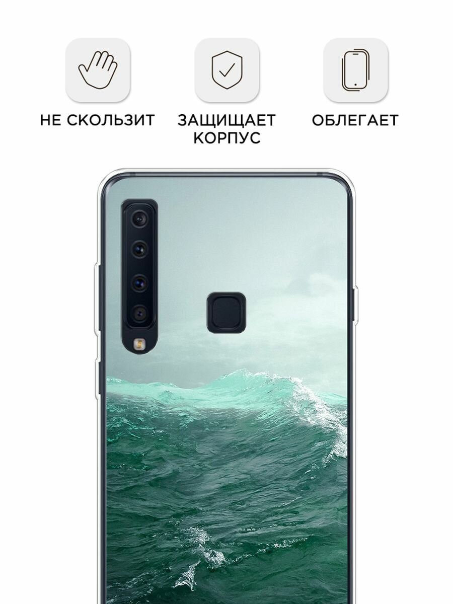 Чехол на Samsung Galaxy A9 2018 / Самсунг Галакси А9 2018 с принтом "Волны 12" — фото 1