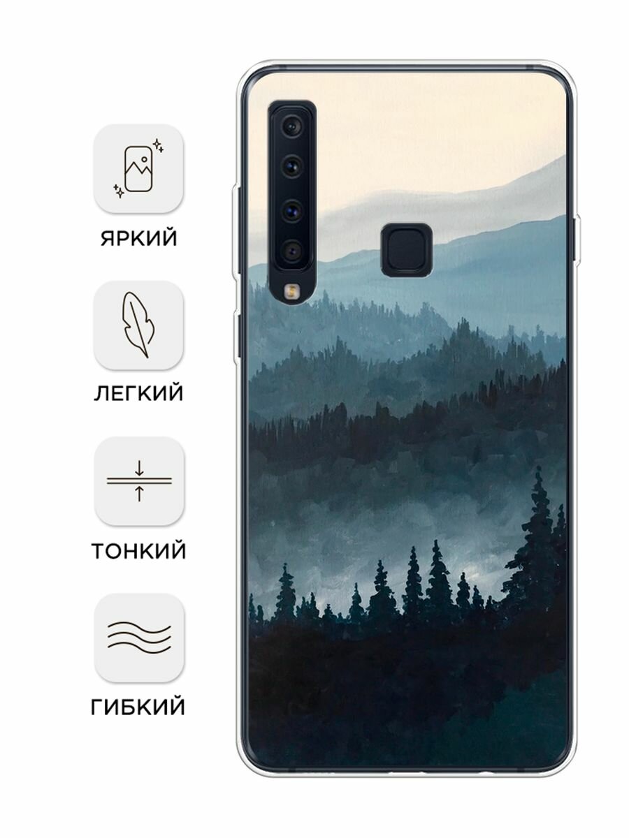 Чехол на Samsung Galaxy A9 2018 / Самсунг Галакси А9 2018 с принтом "Туманные горы" — фото 1