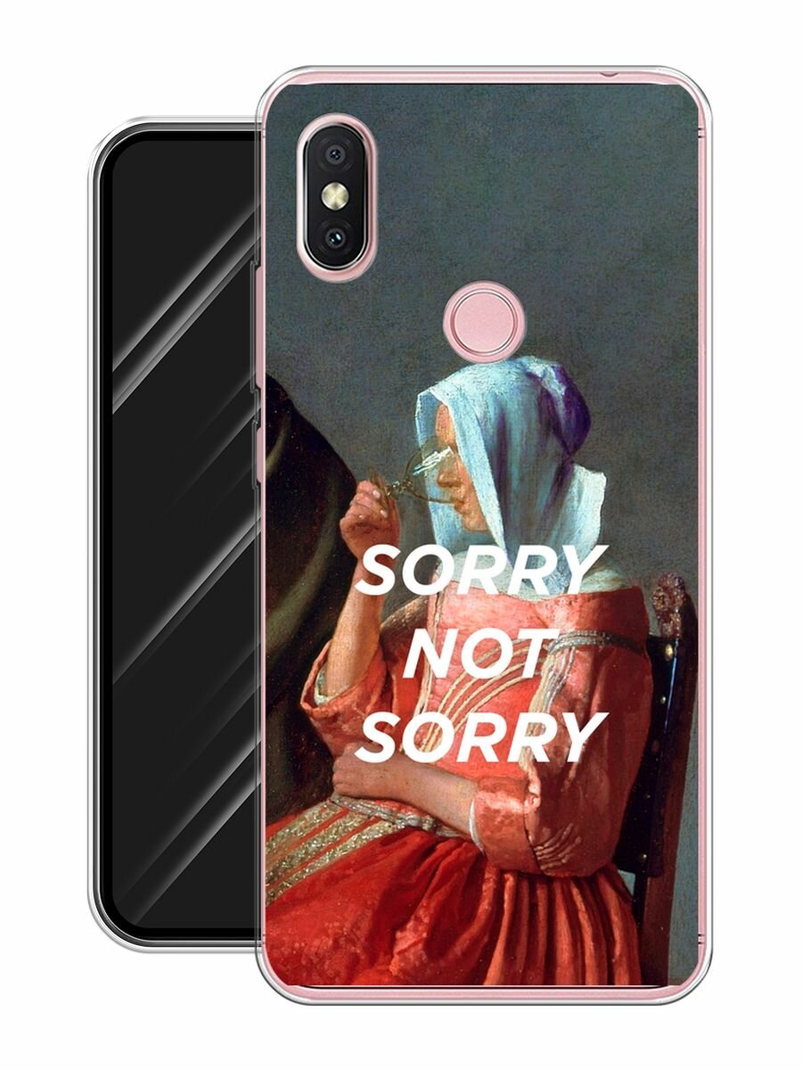 Чехол на Xiaomi Redmi S2 (Redmi Y2) / Сяоми Редми С2 (Редми Y2) с принтом sorry not sorry — фото 1