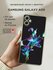 Чехол на Samsung Galaxy A05 / Самсунг Галакси A05 с принтом "Синий цветок на чер...