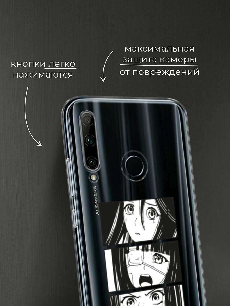 Чехол на Honor 10i/20 Lite 2019/20e/Huawei P Smart Plus 2019 / Хонор 10i с принтом "Tokyo girls", прозрачный — фото 1