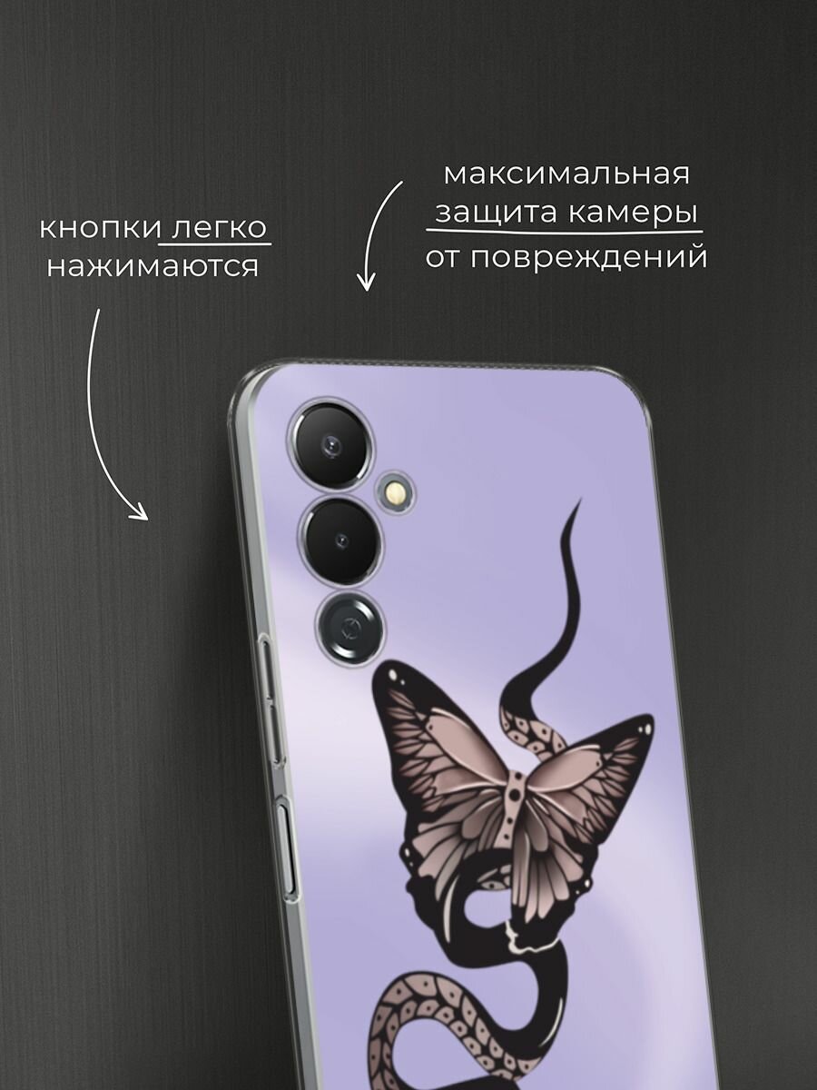 Чехол на Tecno Pova 4 / Текно Пова 4 с принтом "Змеебабочка 1" — фото 1