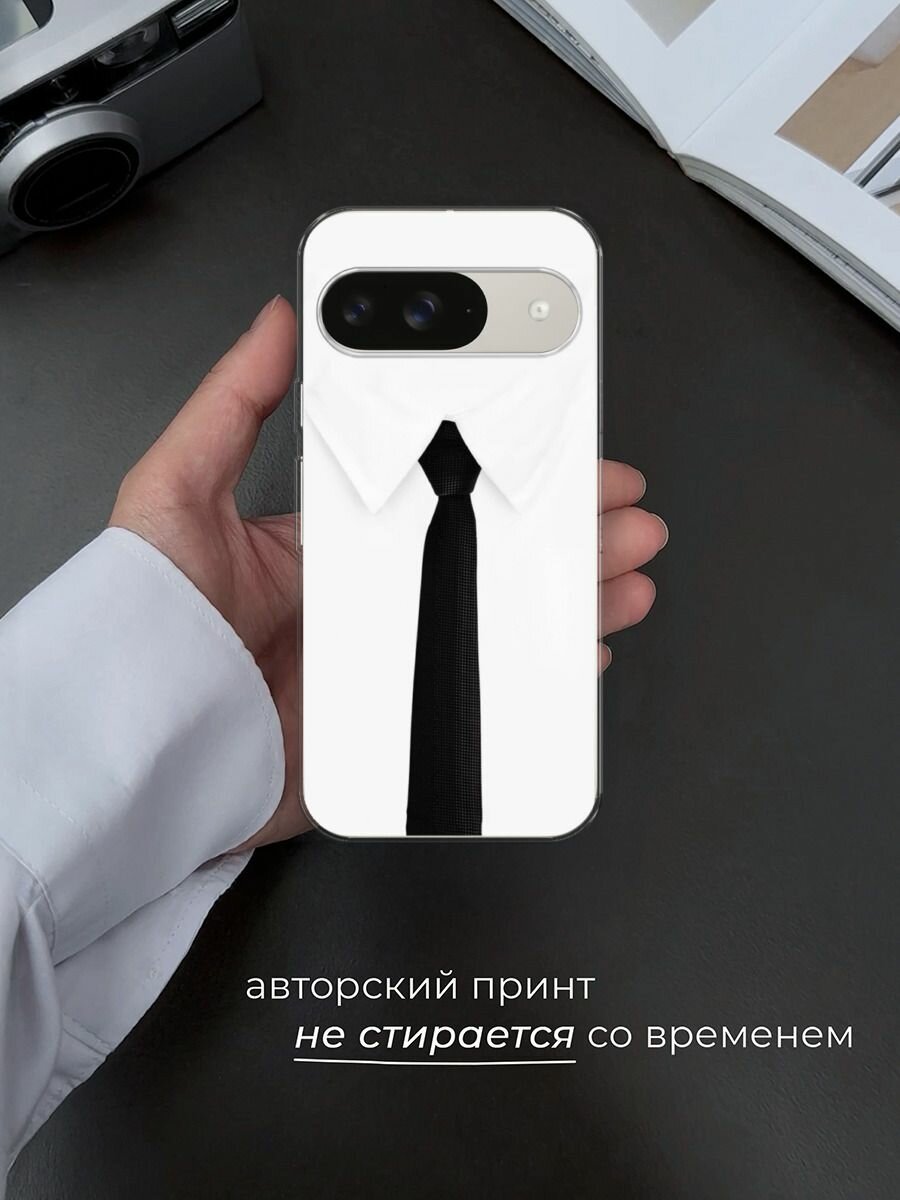 Чехол на Google Pixel 9 / Гугл Пиксель 9 с принтом "Галстук" — фото 1