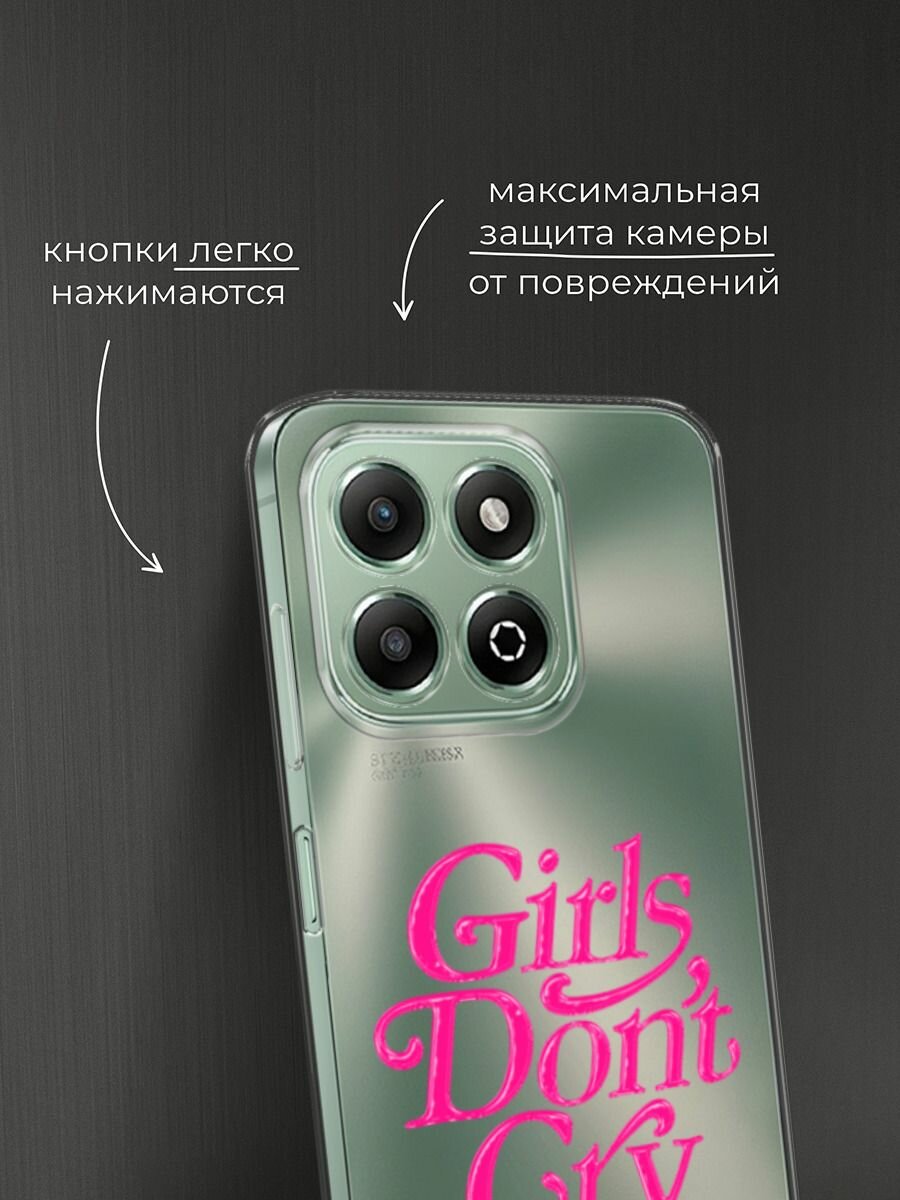 Чехол на Honor X6b / Хонор X6b с принтом "Девочка не плачь" — фото 1