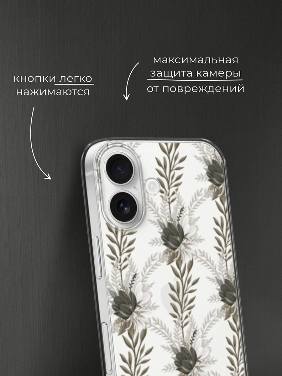 Чехол на Apple iPhone 17 / Айфон 17 с принтом "Переплетение цветов" — фото 1