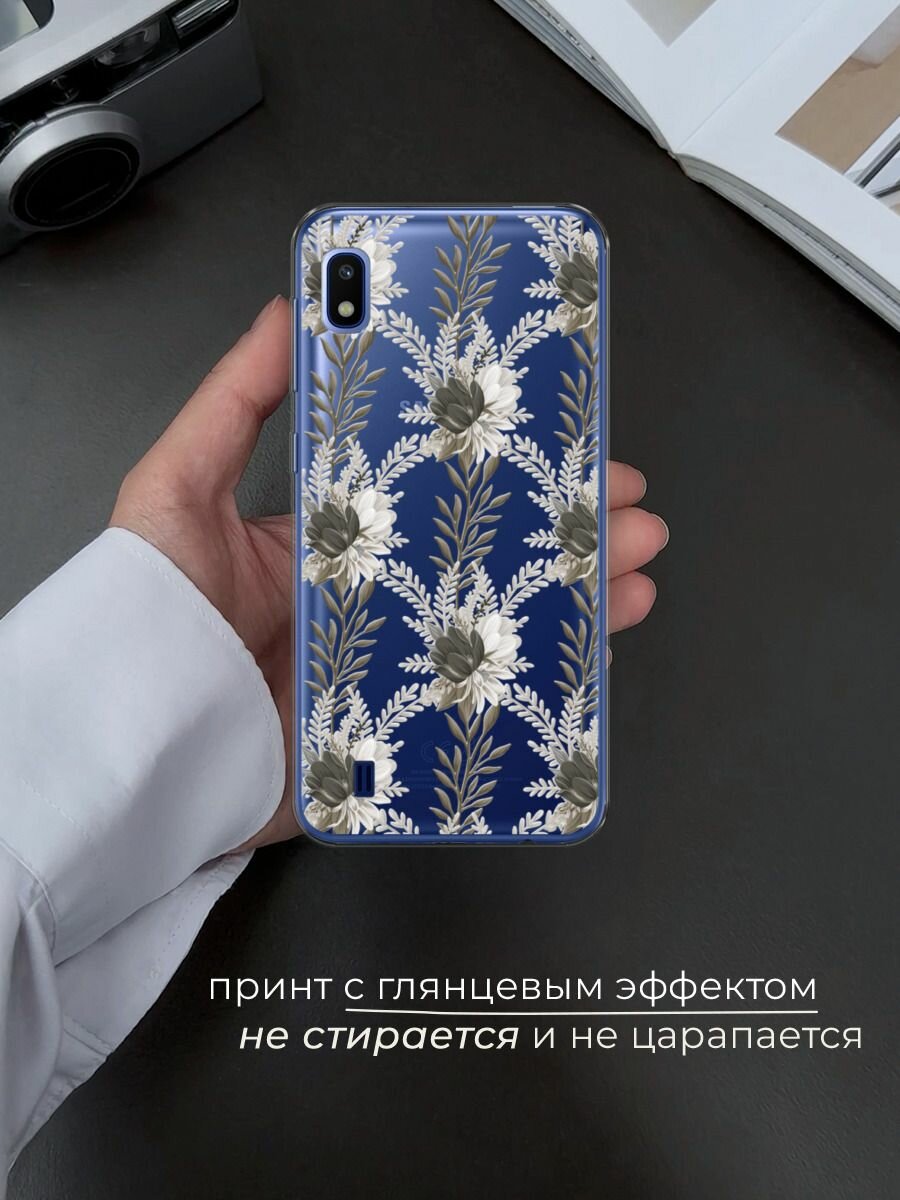 Чехол на Samsung Galaxy A10 / Самсунг Галакси А10 с принтом "Переплетение цветов" — фото 1