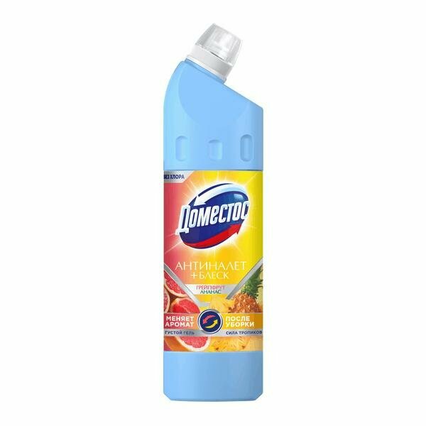 Чистящее средство Domestos сила тропиков, антиналет + блеск, 750 мл