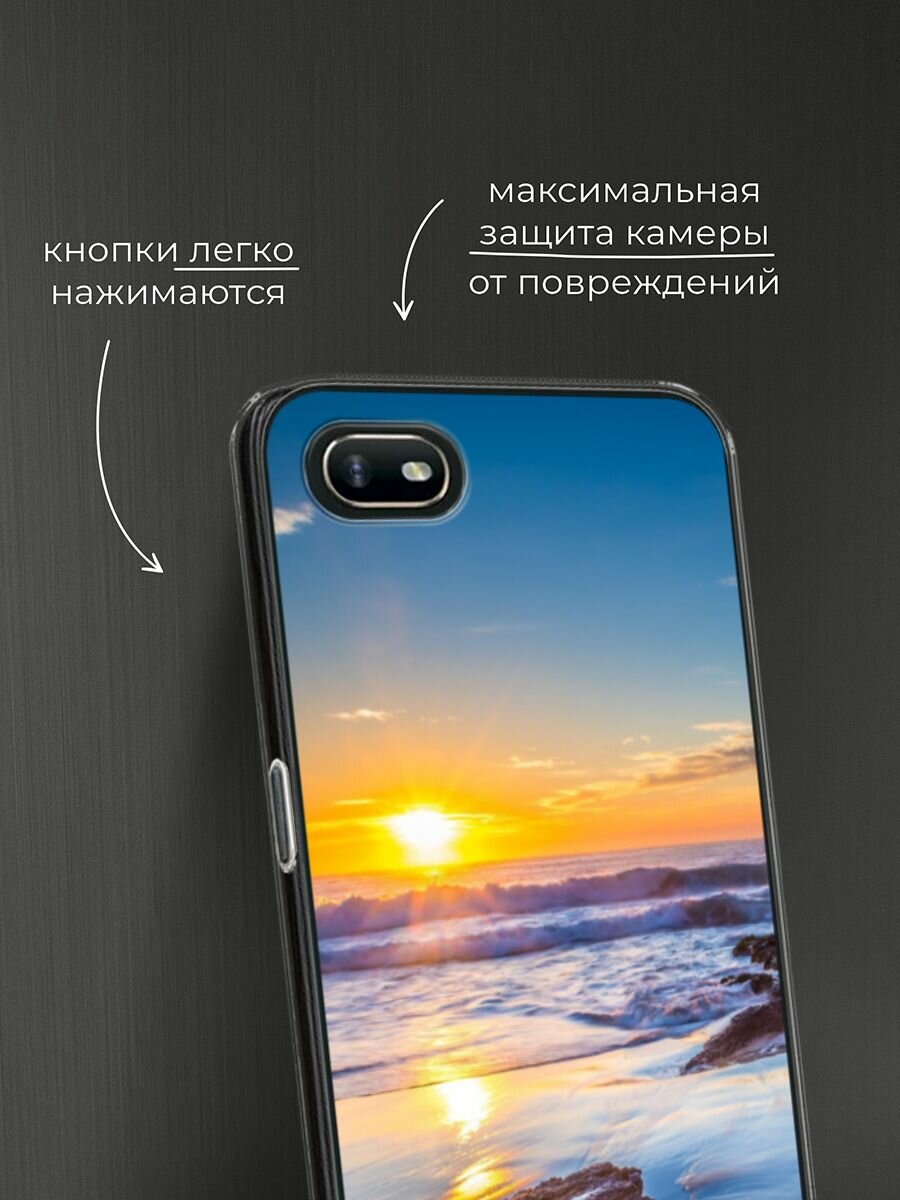 Силиконовый чехол на Oppo A1k / Оппо А1к с принтом "Восход 6" — фото 1