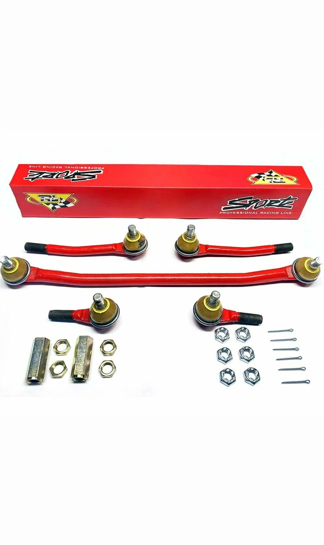 Рулевые тяги для ВАЗ 2107-2101 комплект, трек TRS ST70112 (6 штук)