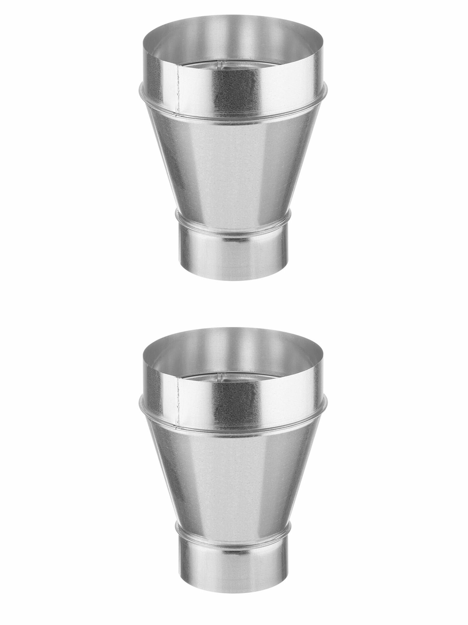 Переход с круглых воздуховодов d160 мм на круглые d100 мм оцинкованный (2 шт.)