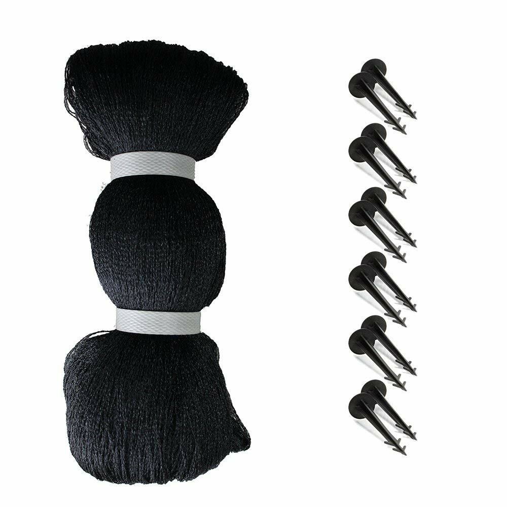 Pond Net Cover Tightly Woven Prevent Fish Jumping Protective 9.8ft Wide 13.1ft Long Netting with 12 Nails