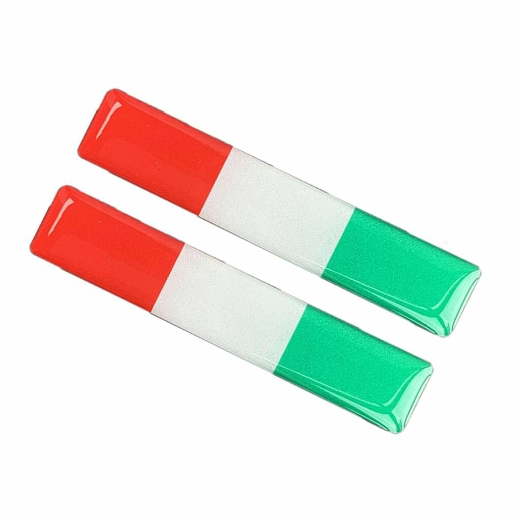 Автомобильные инструменты, 1 пара из 2-х маленьких автомобильных наклеек-значков для украшения флага-Италия