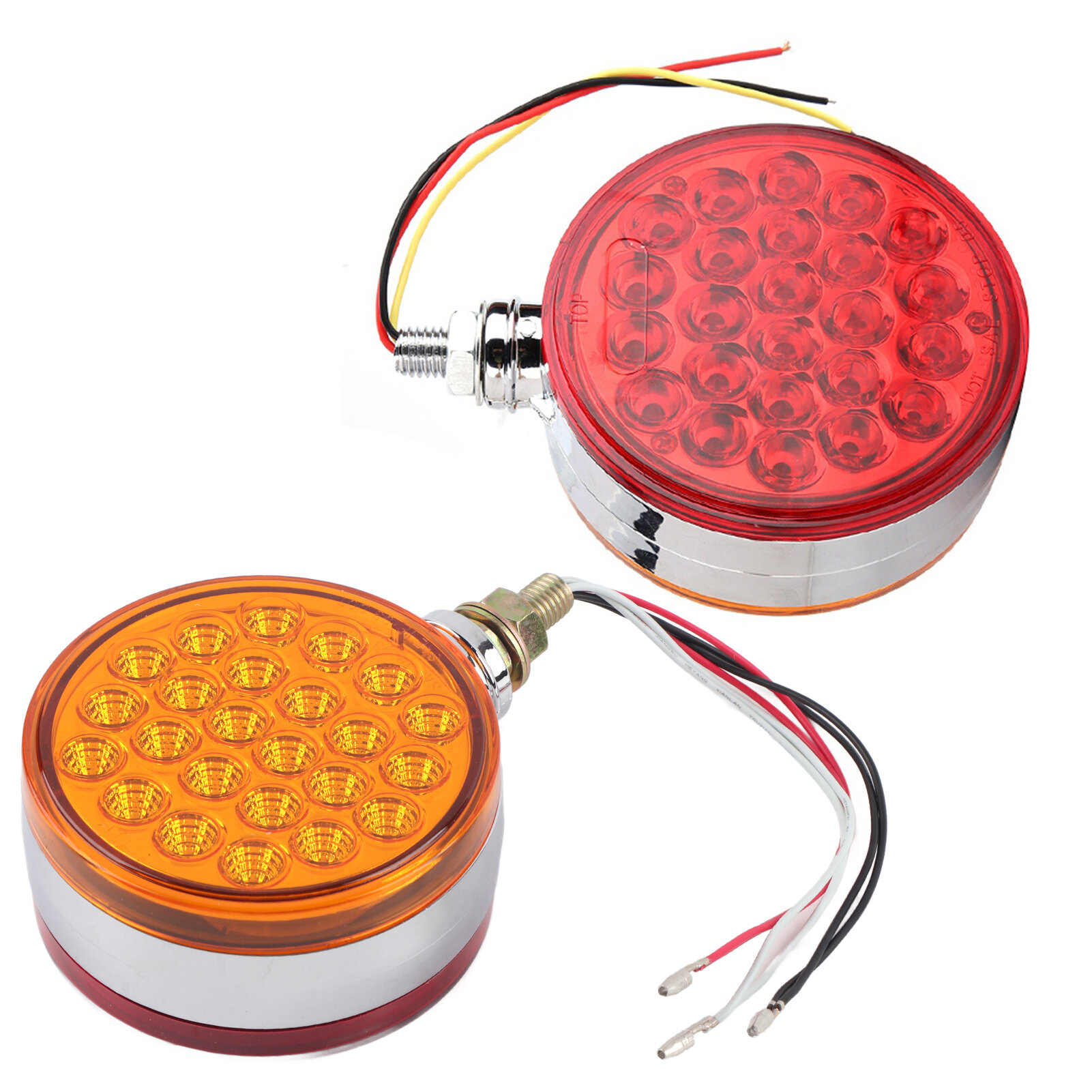 Red Double Face 48LED Marker Light, LED ABS Single Stud for Truck Trailers