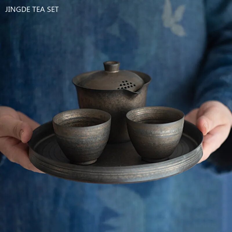 Ретро керамическая чашка JINGDE TEA SET, E, See options chart — фото 1
