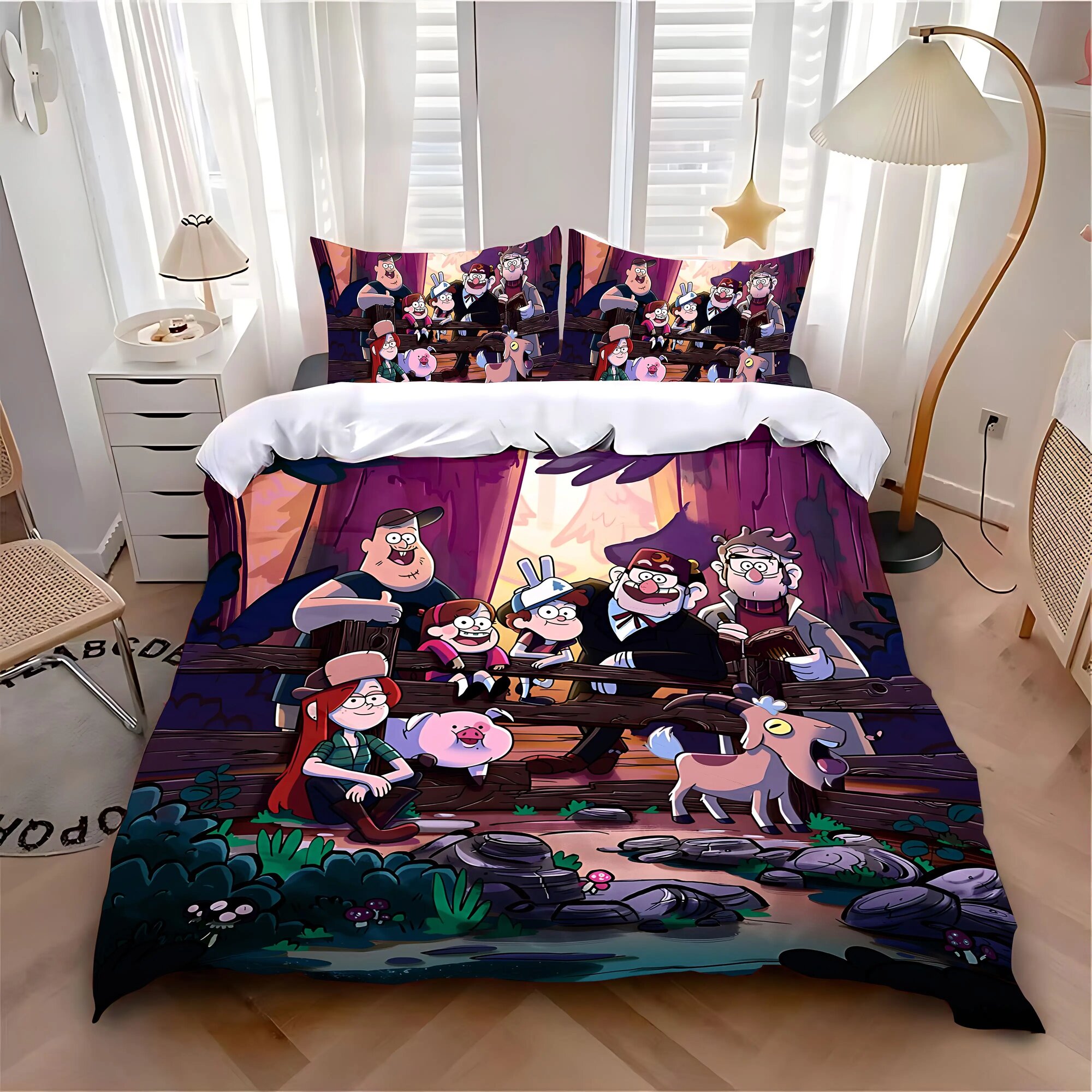 Комплект постельного белья G-Gravity F-Falls из полиэстера 155x215cm 3pcs, 10