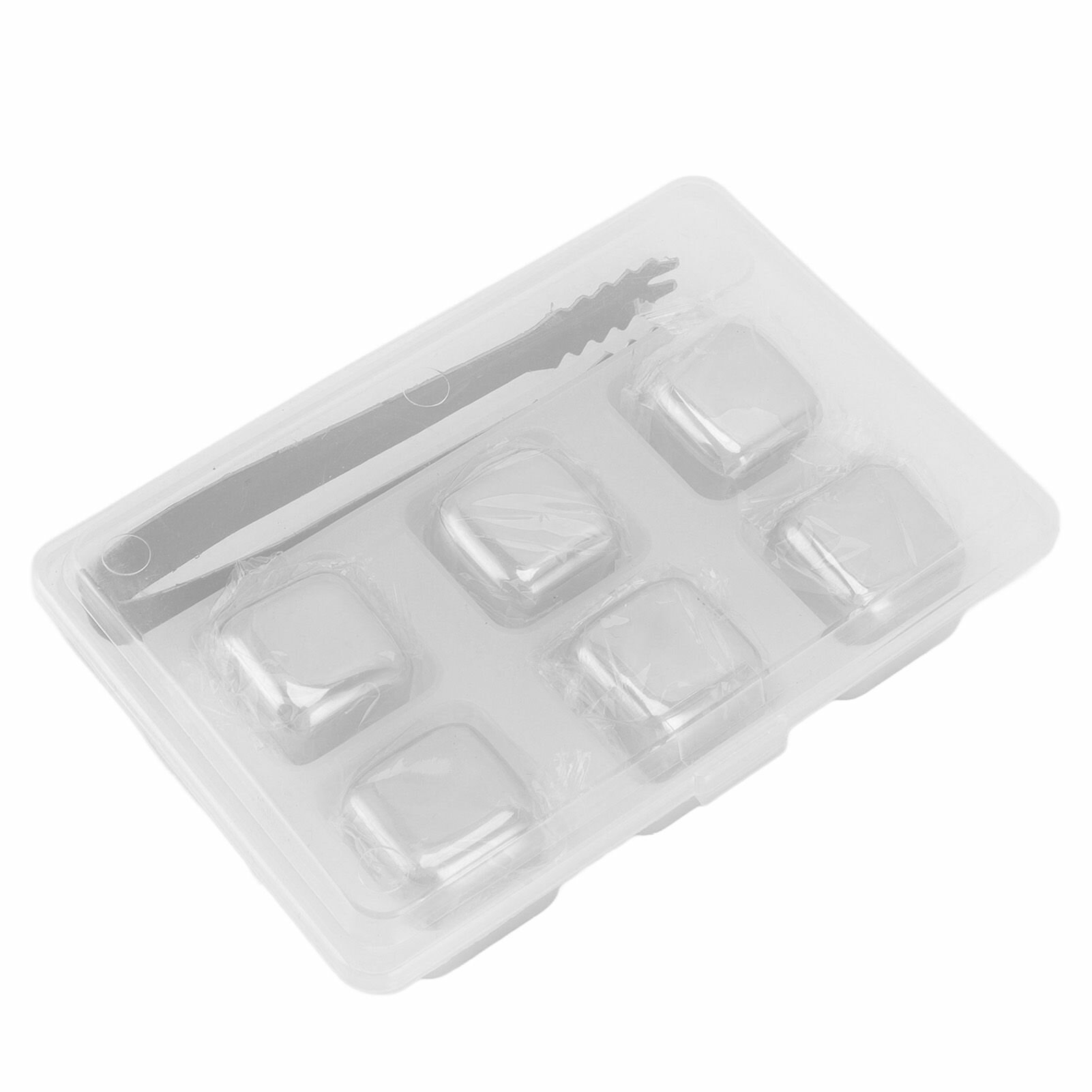 Металлические кубики льда для виски, пищевой класс нержавеющей стали 304, безопасный, нетоксичный, широко используемые камни для виски, 6 кубиков с щипцами для льда