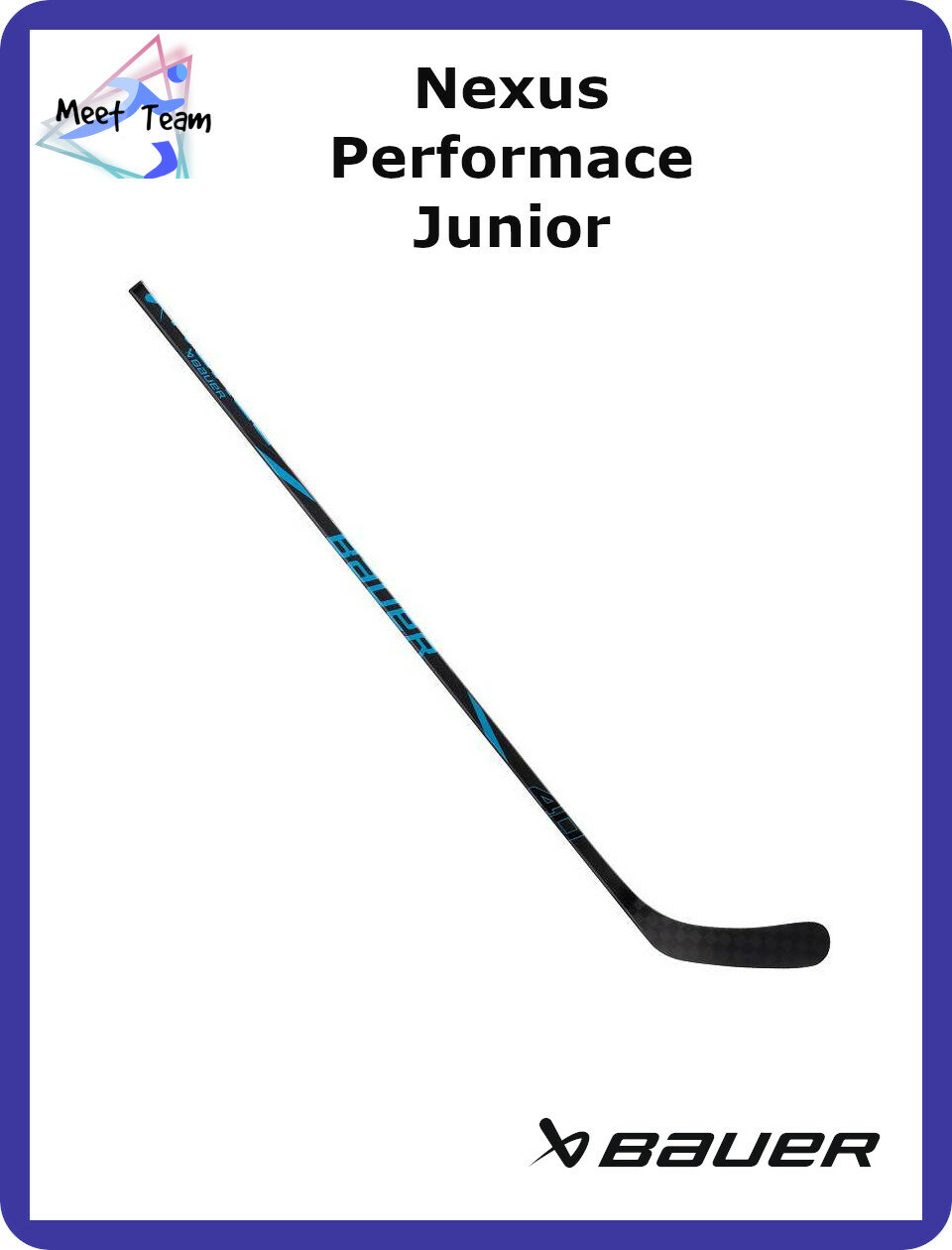 Клюшка хоккейная BAUER Nexus Performance Grip Stick S24 JR
