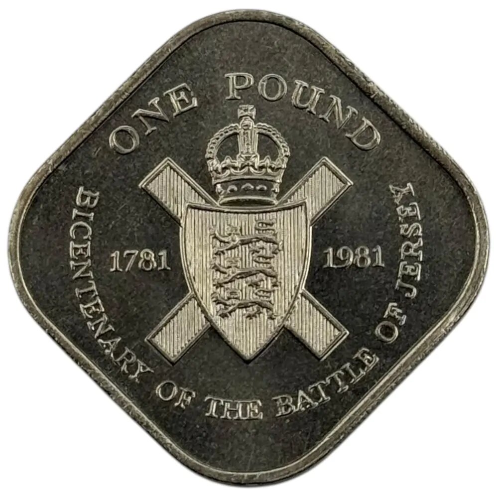 Джерси 1 фунт 1981 г. (200 лет битве за Джерси) (CN)