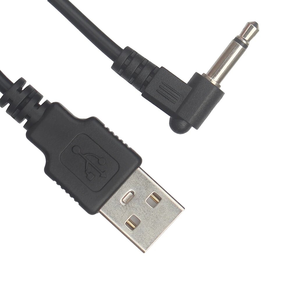Кабель питания 0,5 м 3,5 мм с моно штекером на USB разъем 3,5 мм 2-полюсный зарядный кабель USB