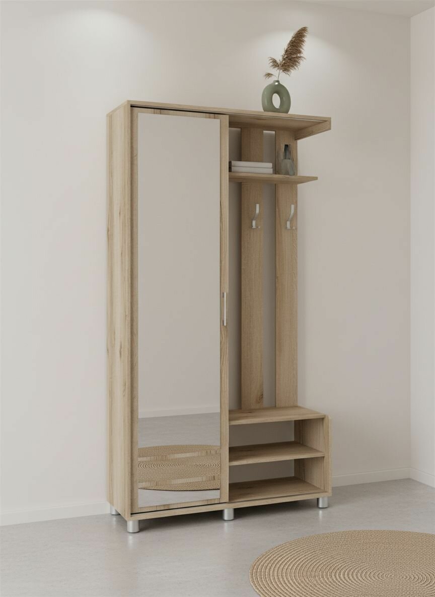 ARNIKA Прихожая с зеркалом, 115см, Дуб Делано