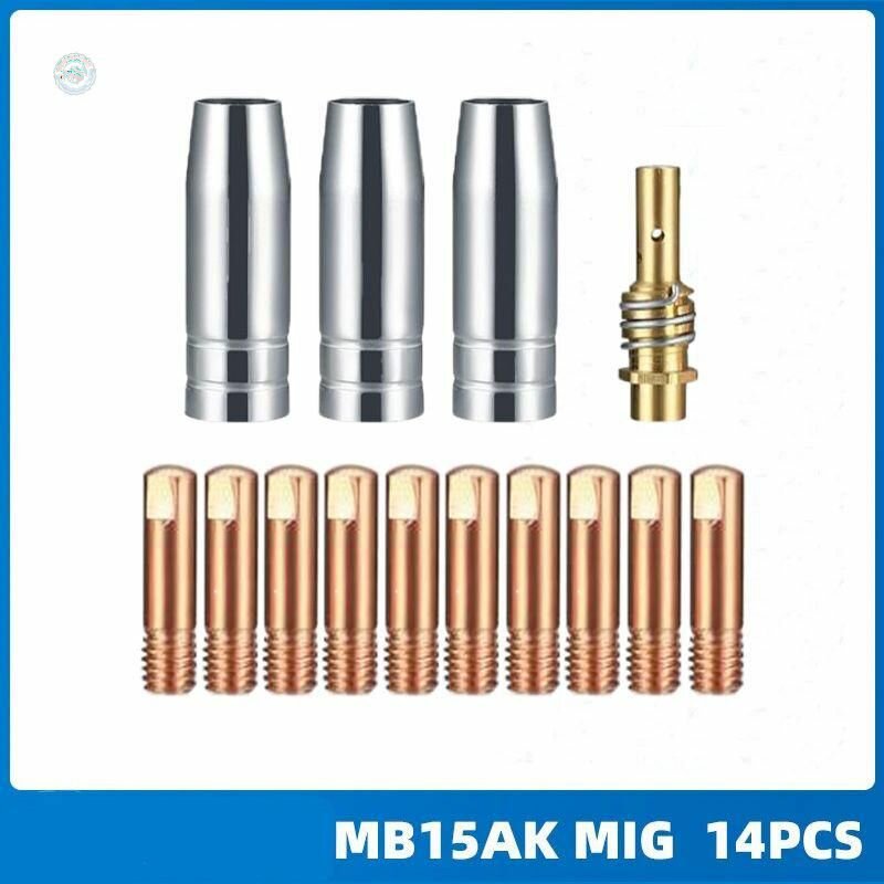 Полуавтоматическая медная насадка 12 мм для MIG15, конусная горелка MIG/MAG, сварочный аксессуар для точной и надёжной пайки