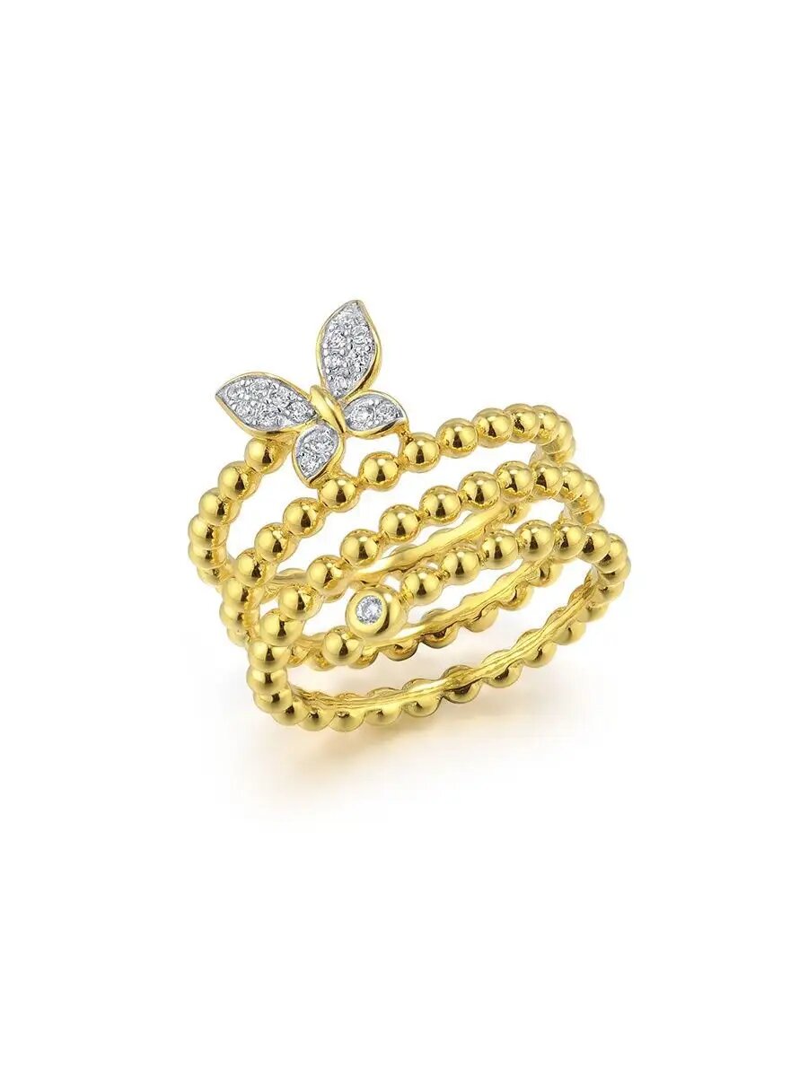 Кольцо, серебро, 925 проба, фианит