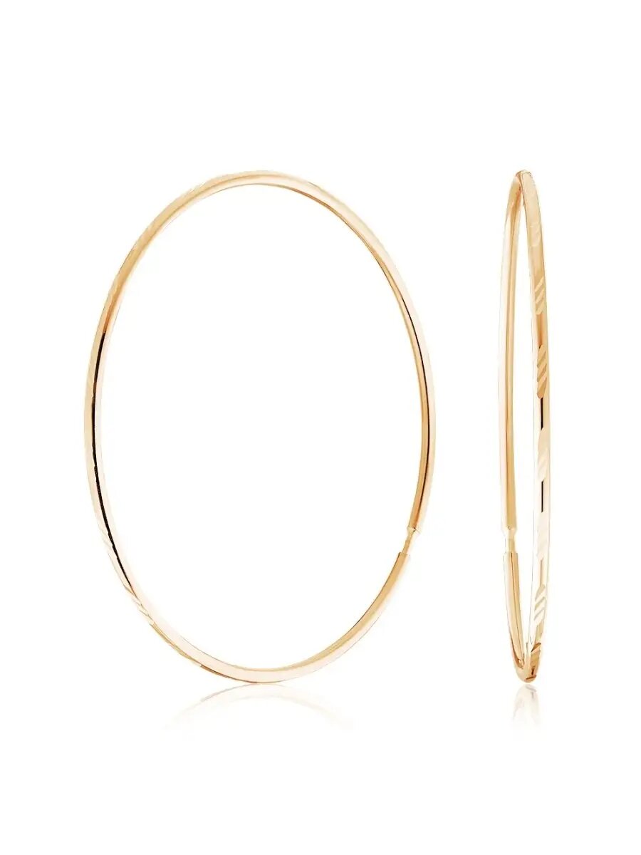 Серьги конго, красное золото, 585 проба