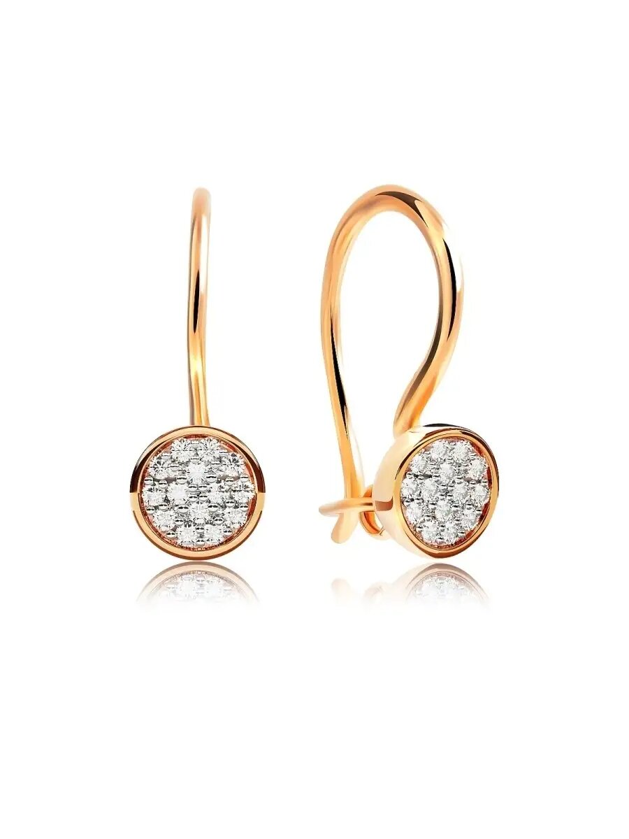 Серьги, серебро, 925 проба, фианит