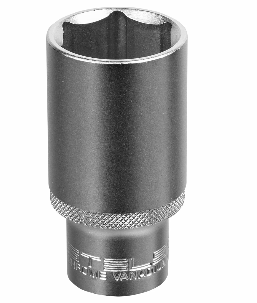 Головка торцевая удлиненная, 32 мм, 6-гранная, crv, под квадрат 1/2"// stels